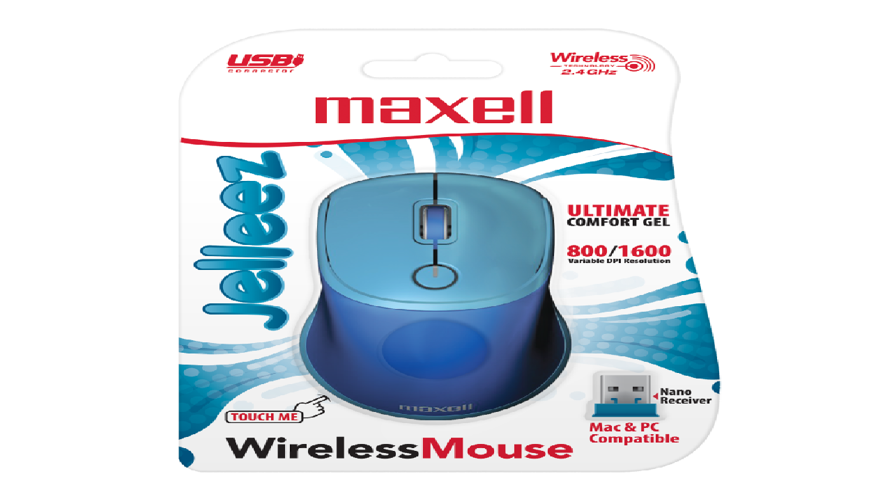 Maxell mouse mowl gel wireless gel azul 348102